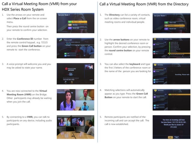 Using a Polycom HDX to join a VMR | PDF | Computing | Technology & Computing