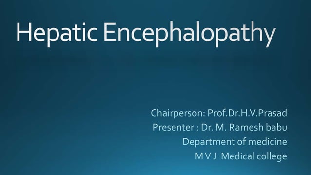 Hepatic Encephalopathy | PPT