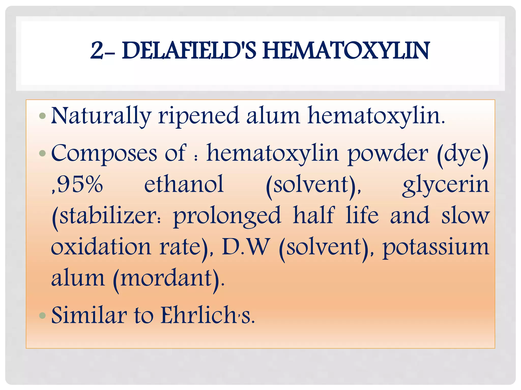 Hematoxylin and Eosin | PPTX