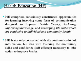 Health education .Chapter-1.power point. | PPTX