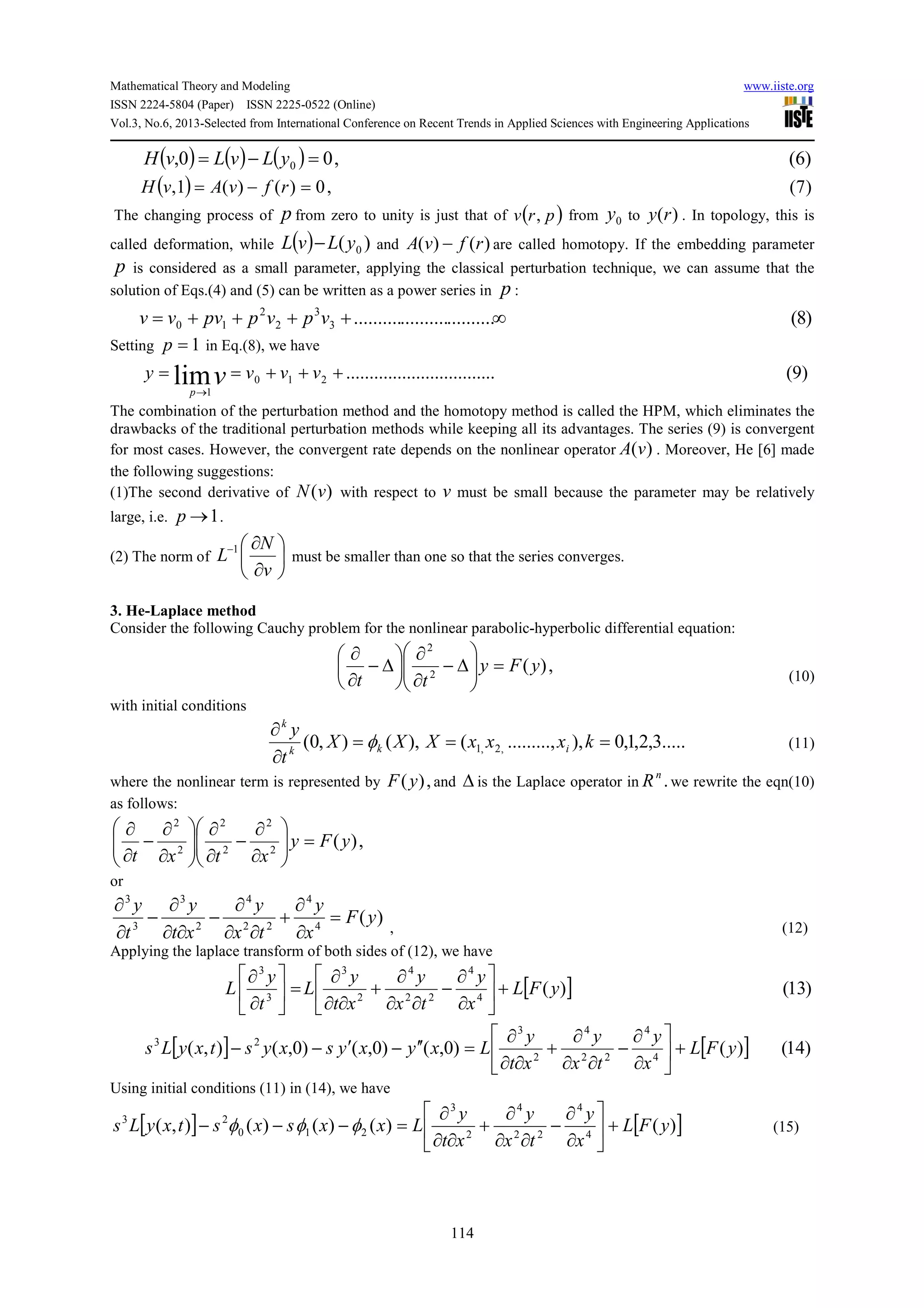 He laplace method for special nonlinear partial differential equations | PDF
