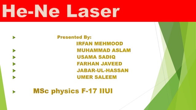 He ne laser | PPTX