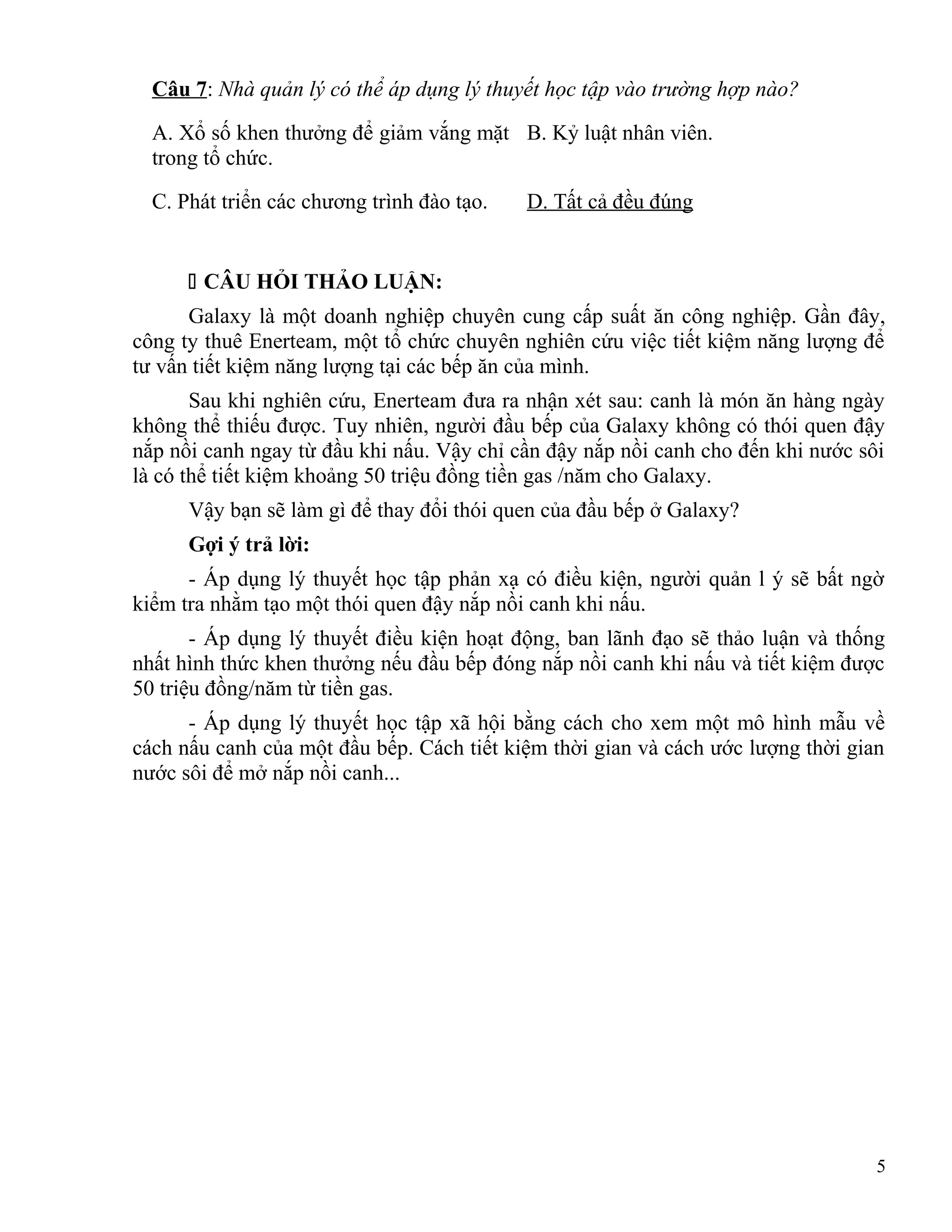 He thong-cau-hoi-trac-nghiem-va-tinh-huong-hanh-vi-to-chuc | DOC