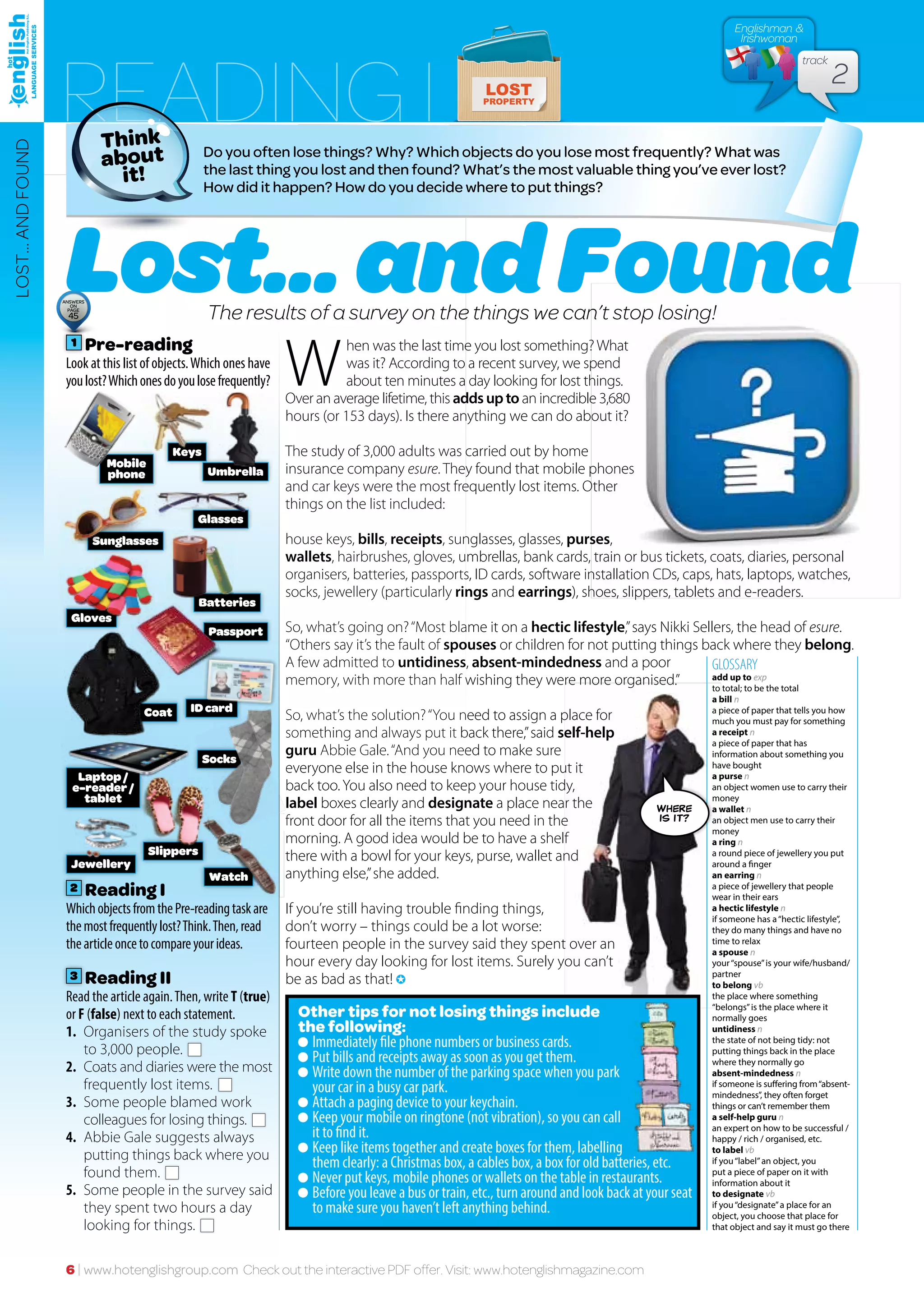He125 losing things | PDF