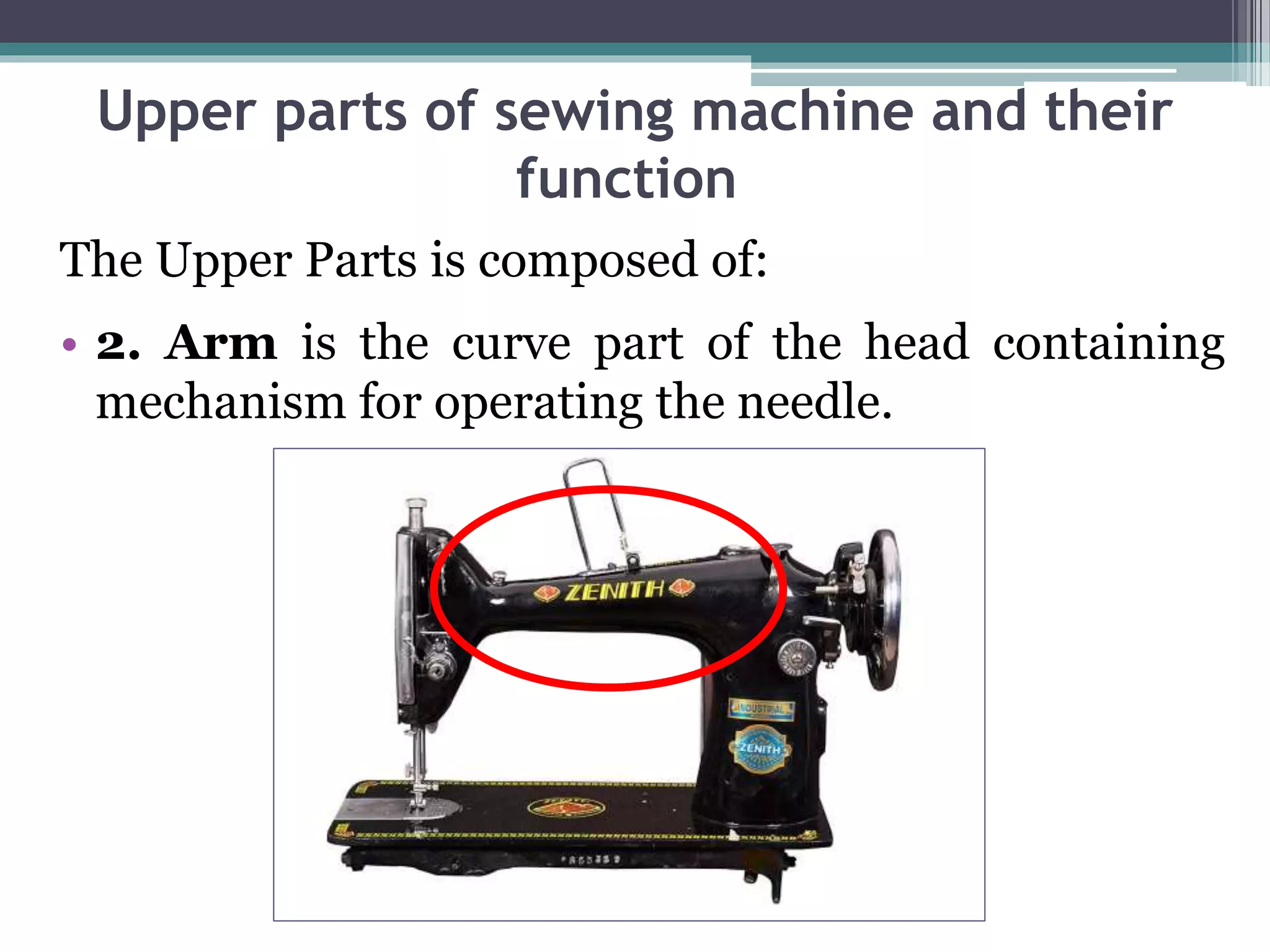 Parts and Function of Sewing Machine | PPTX