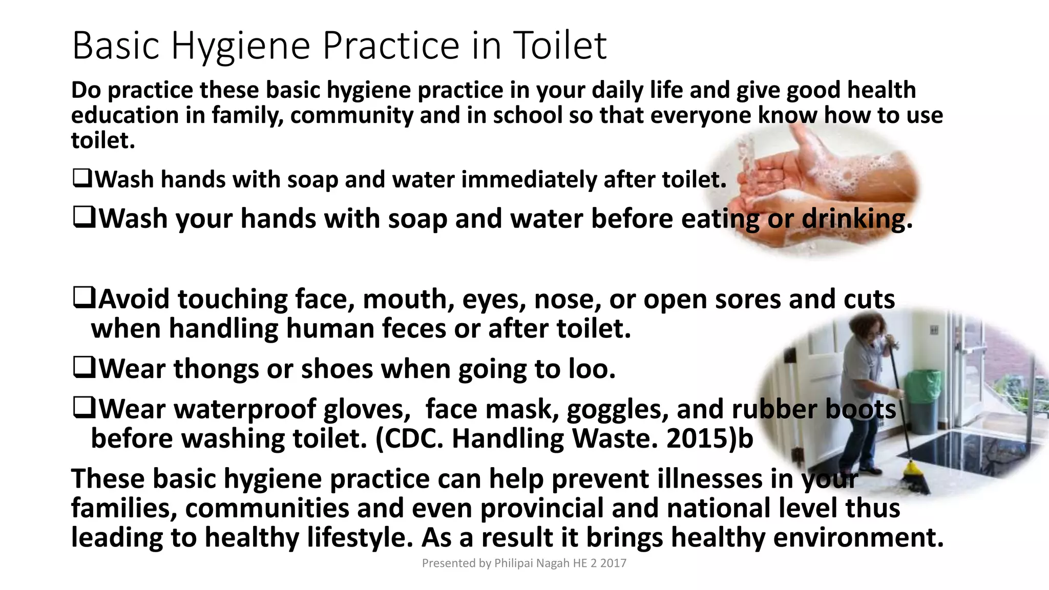 HE234 pp presentation sanitation-Toilet Hygiene Sanitation | PPTX