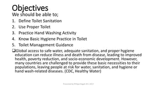 HE234 pp presentation sanitation-Toilet Hygiene Sanitation | PPTX