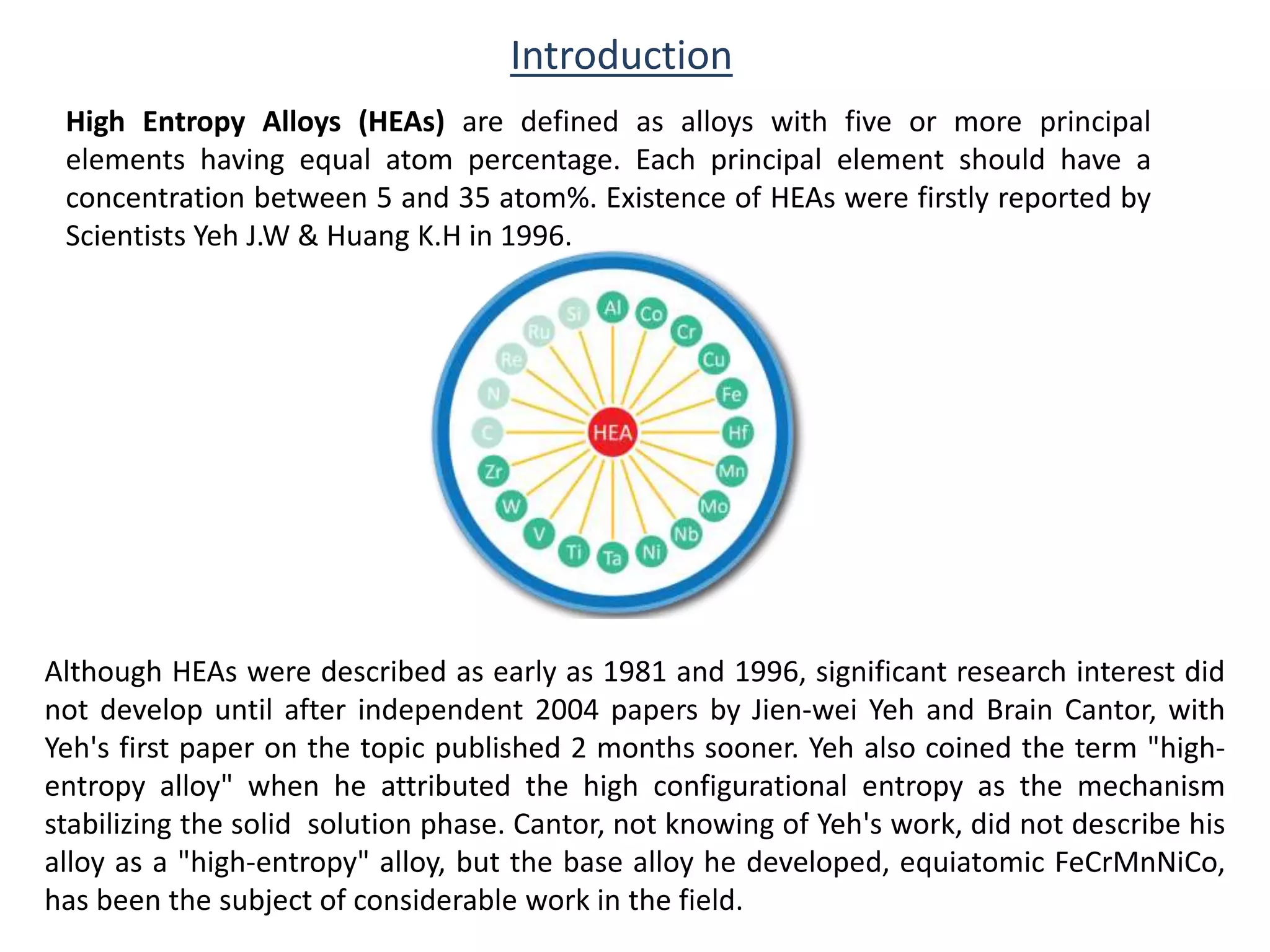 High Entropy alloys | PPTX High Entropy alloys | PPTX