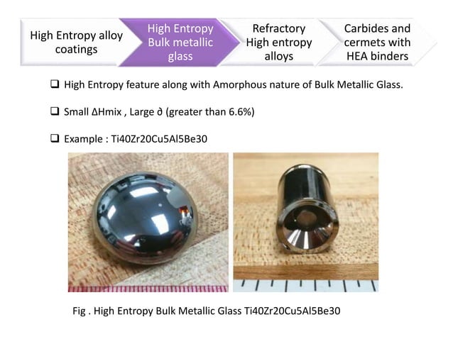 High Entropy alloys | PPTX | Chemistry | Science