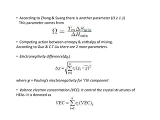 High Entropy alloys | PPTX