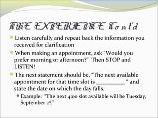 Appointment Scheduling Training Module | PPT