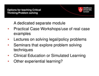 Developing critical thinking - Angus Nurse | PPT