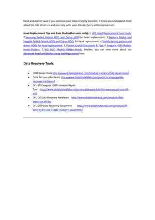 Head and platter swap pro.standard | PDF | Data Storage and Warehousing ...