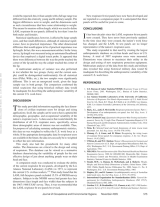 Head And Face Anthropometric Survey Of U.S. Respirator Users | PDF ...