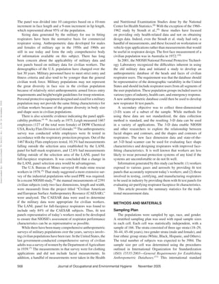 Head And Face Anthropometric Survey Of U.S. Respirator Users | PDF ...