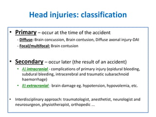 Head-and-spinal-cord-injury for nurse in emergency | PPT
