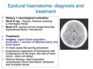 Head-and-spinal-cord-injury open and closed focal and diffuse primary ...