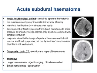 Head-and-spinal-cord-injury open and closed focal and diffuse primary ...
