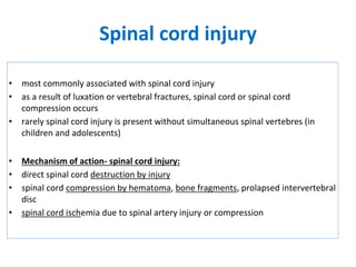 Head-and-spinal-cord-injury open and closed focal and diffuse primary ...