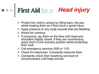 First Aid Head Injury Treatment