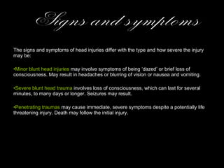 Head Injuries & Concussion | PPT