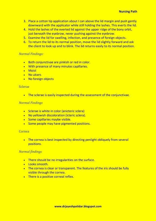 Head to-toe assessment | PDF | Ear, Nose and Throat Conditions ...