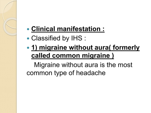 Headache | PPTX | Brain and Nervous System Disorders | Diseases and ...