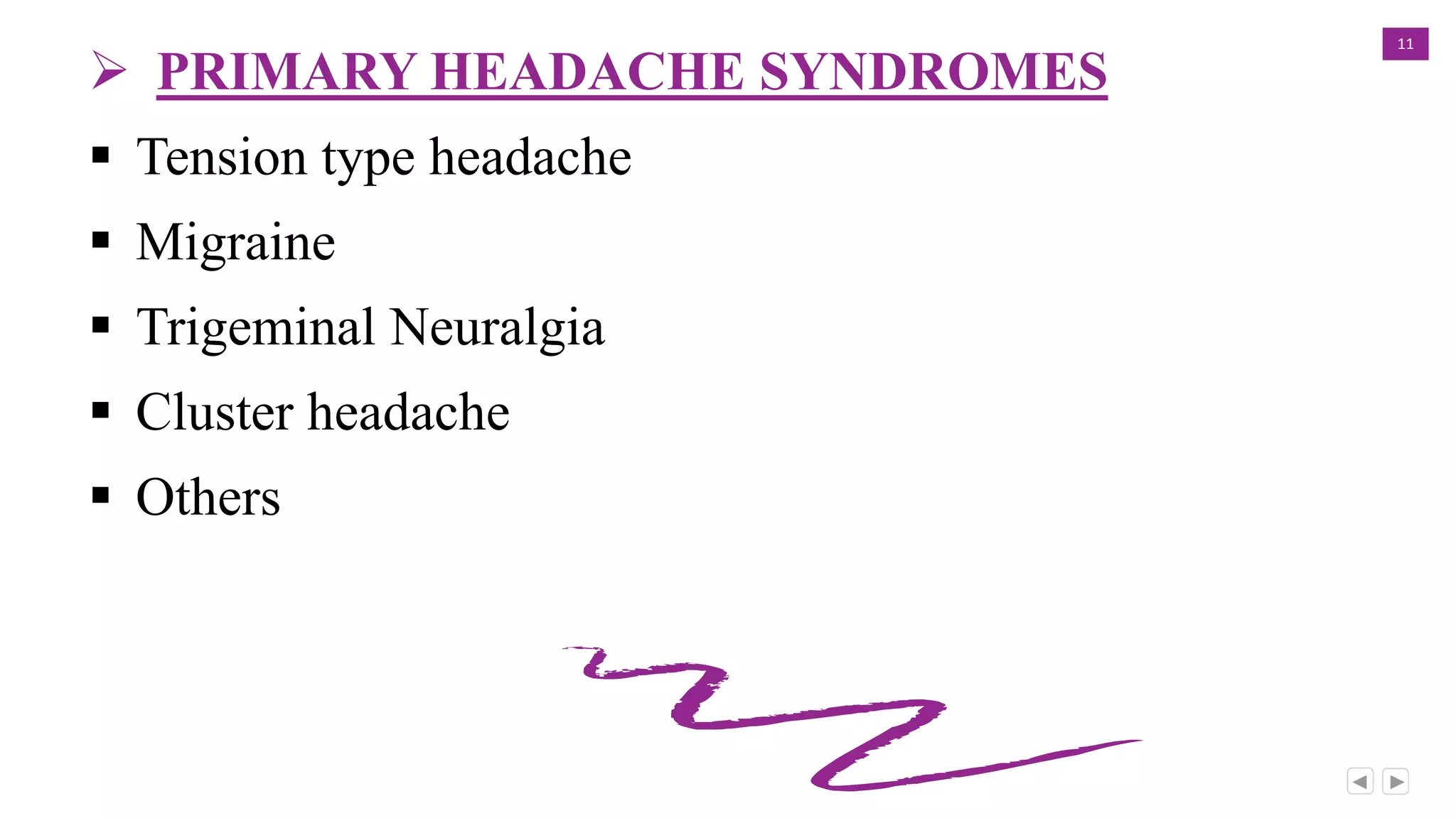 Headache types & management | PPTX