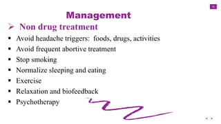 Headache types & management | PPTX