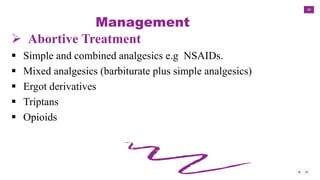 Headache types & management | PPTX