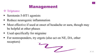Headache types & management | PPTX