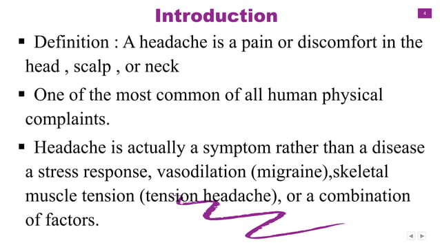 Headache types & management | PPTX