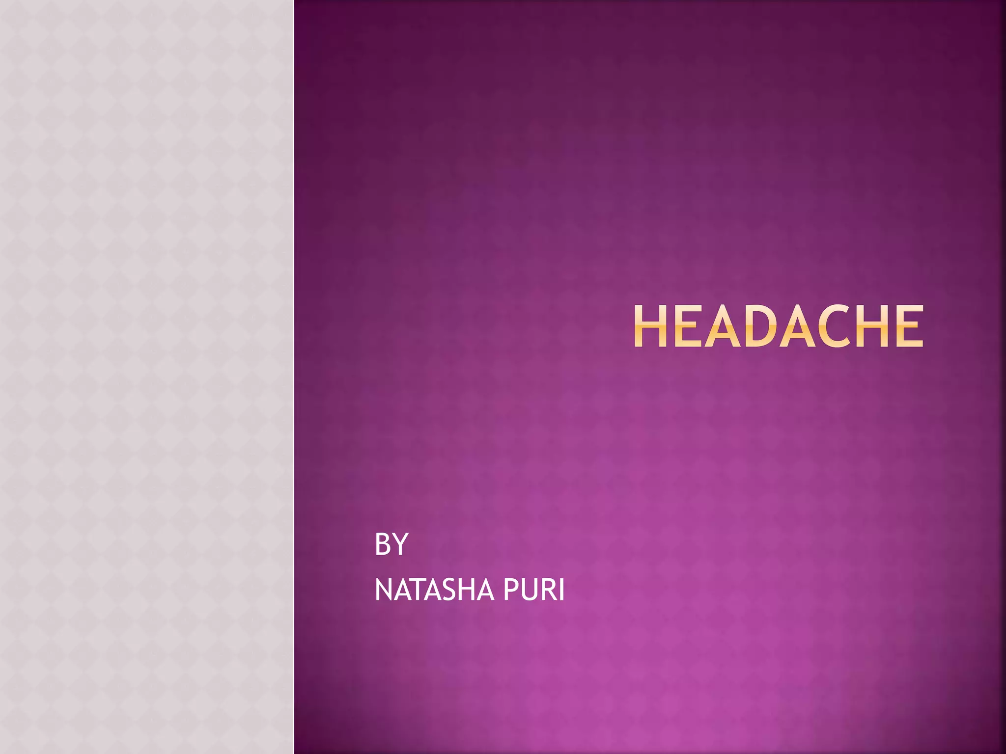 Headache | PPTX