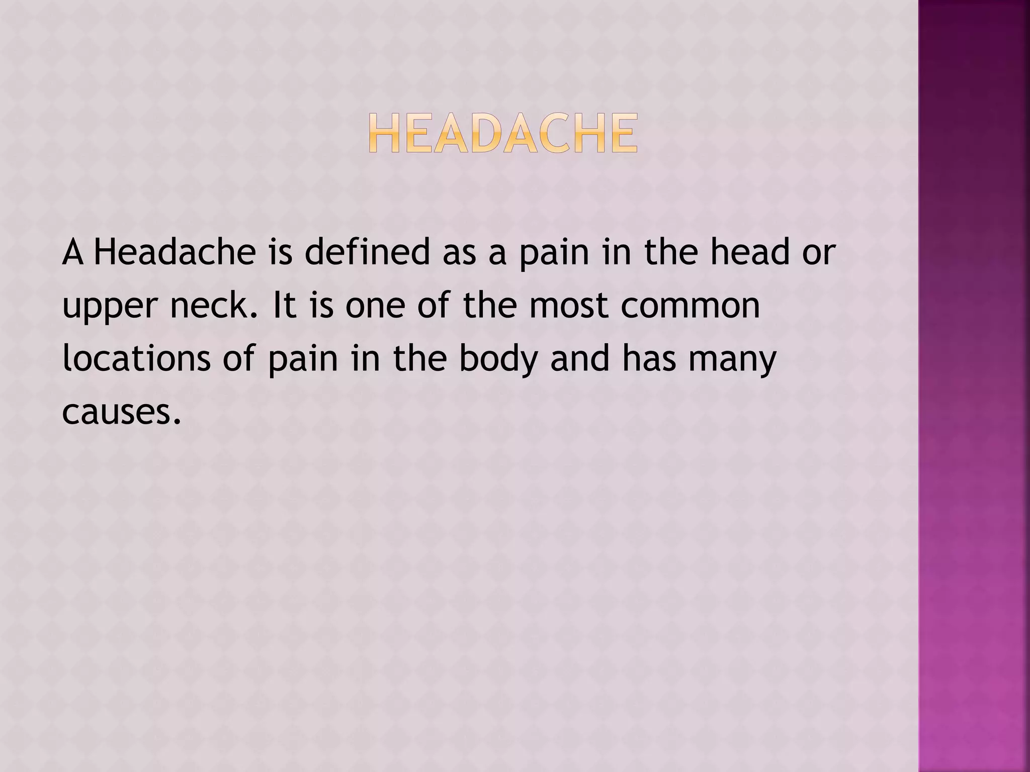 Headache | PPTX