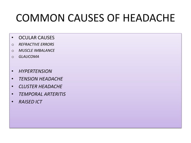 HEADACHE related to REFRACTIVE ERRORS.pptx | Eye and Vision Conditions ...