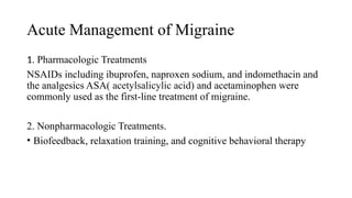 Primary headache and its types (Migraine) | PPTX