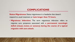 Headache/ Cephalgia, types, clinical manifestations with managementpptx ...