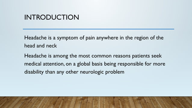 Headache Causes and all Management options | PPT