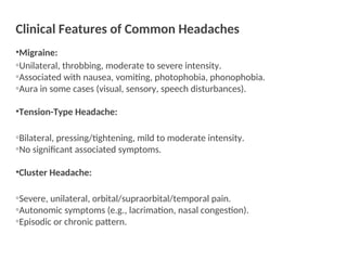 HEADACHE powerpoint presentation for under graduate | PPT