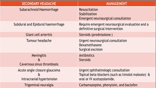 GENERAL OVERVIEW OF HEADACHE, CAUSES, CLINICAL PRESENTATIONS AND ...