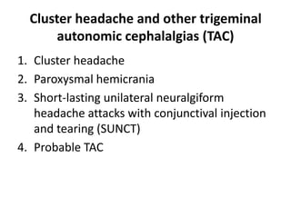 HEADACHE - CLASSIFICATION | PPTX