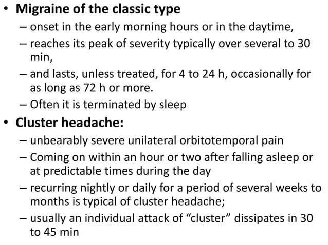 HEADACHE - CLASSIFICATION | PPTX