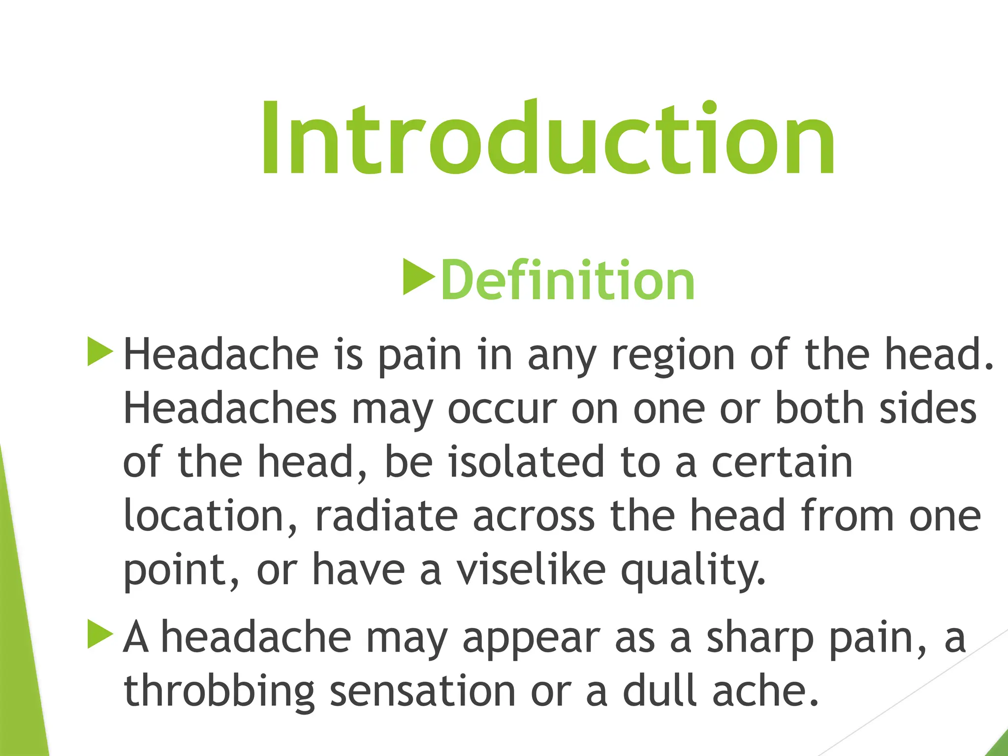 Headache and meningitis for health science students off the | PPTX