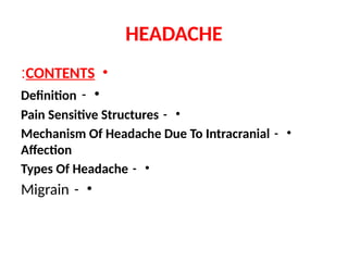 HEADACHE AND MIGRAIN diagnosis and managment.pptx