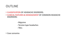 Headache ; dr jayesh | PPTX