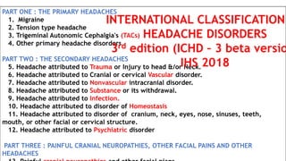 Headache ; dr jayesh | PPTX
