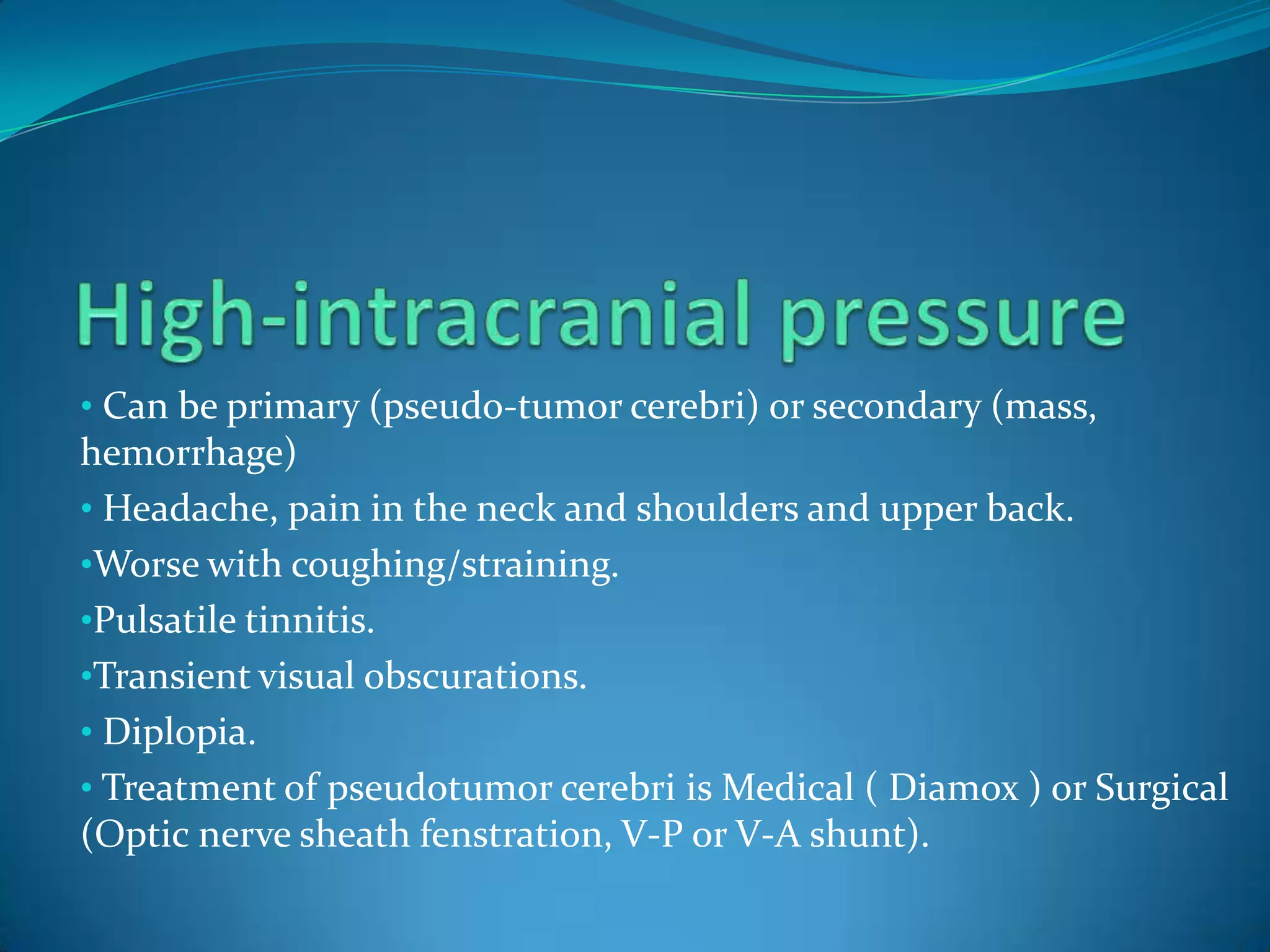 Headache for the ophthalmologist | PPTX
