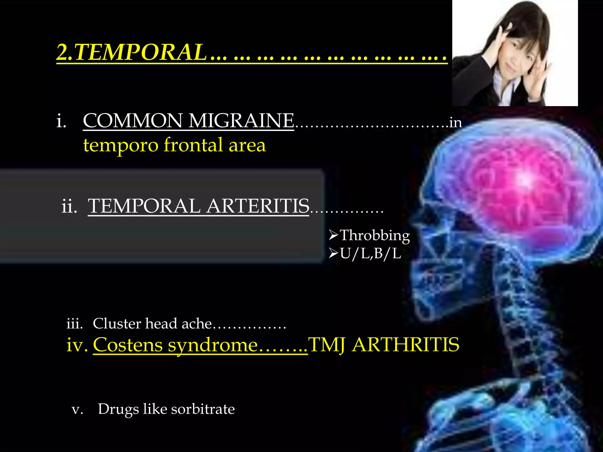 Head ache history &examination | PPTX
