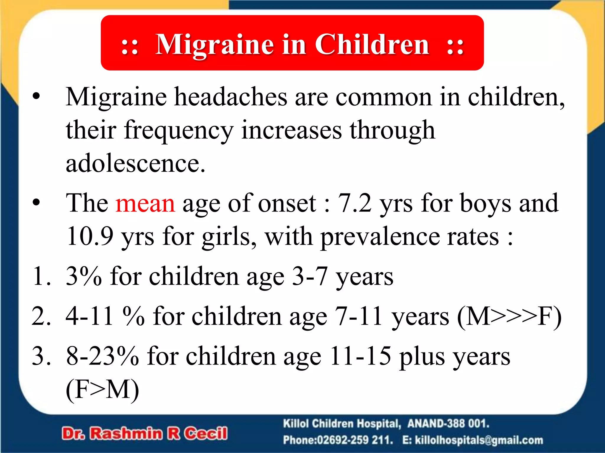 Headache in children | PPT