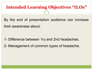 Headache in clinical practice | PPT